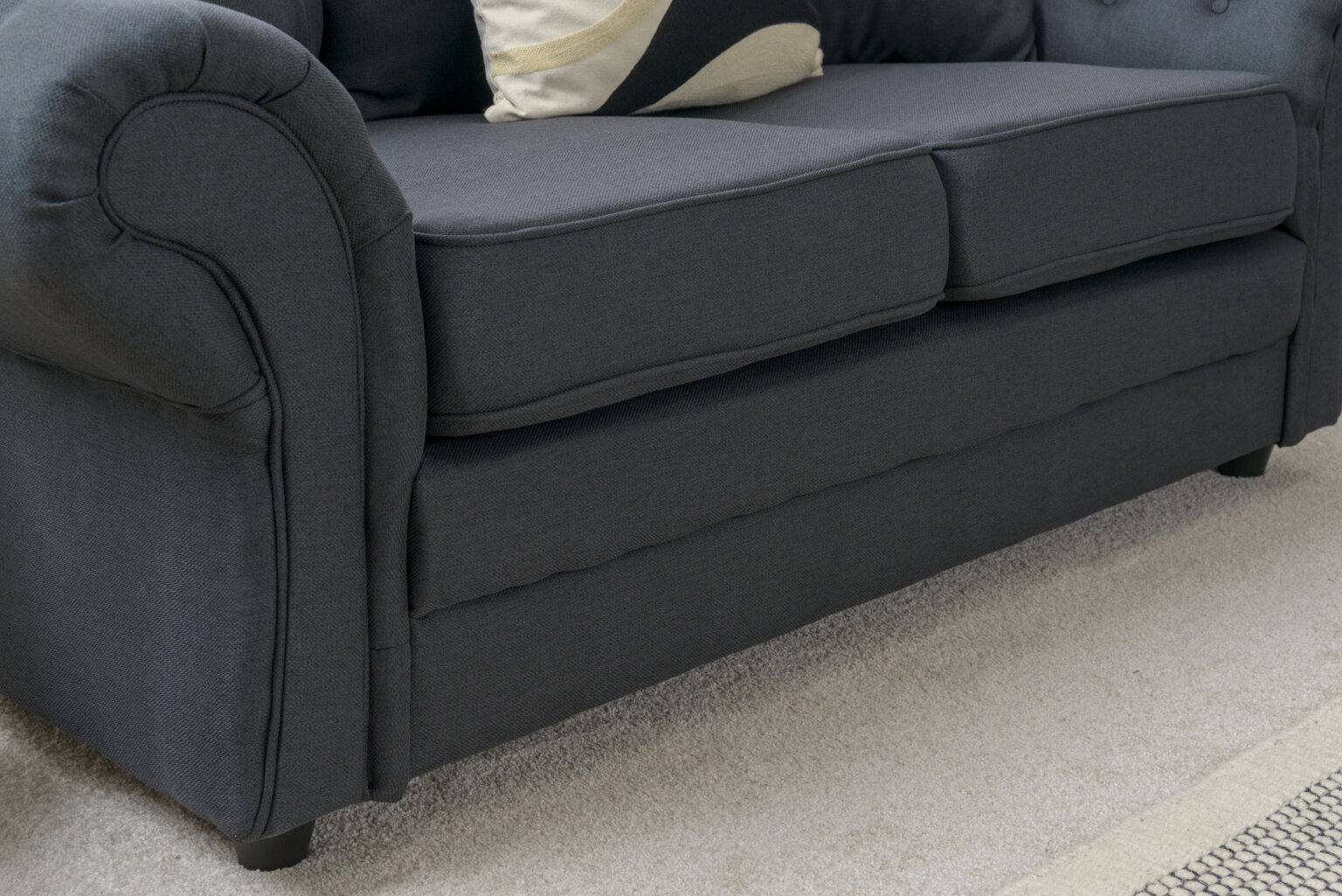 Chloe 3 & 2 Charcoal Seater Sofa Set - Pay Weekly Carpets, Beds And ...