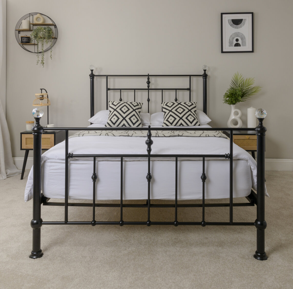 Solar Metal Frame with Crystal Finials - Pay Weekly Carpets, Beds And ...